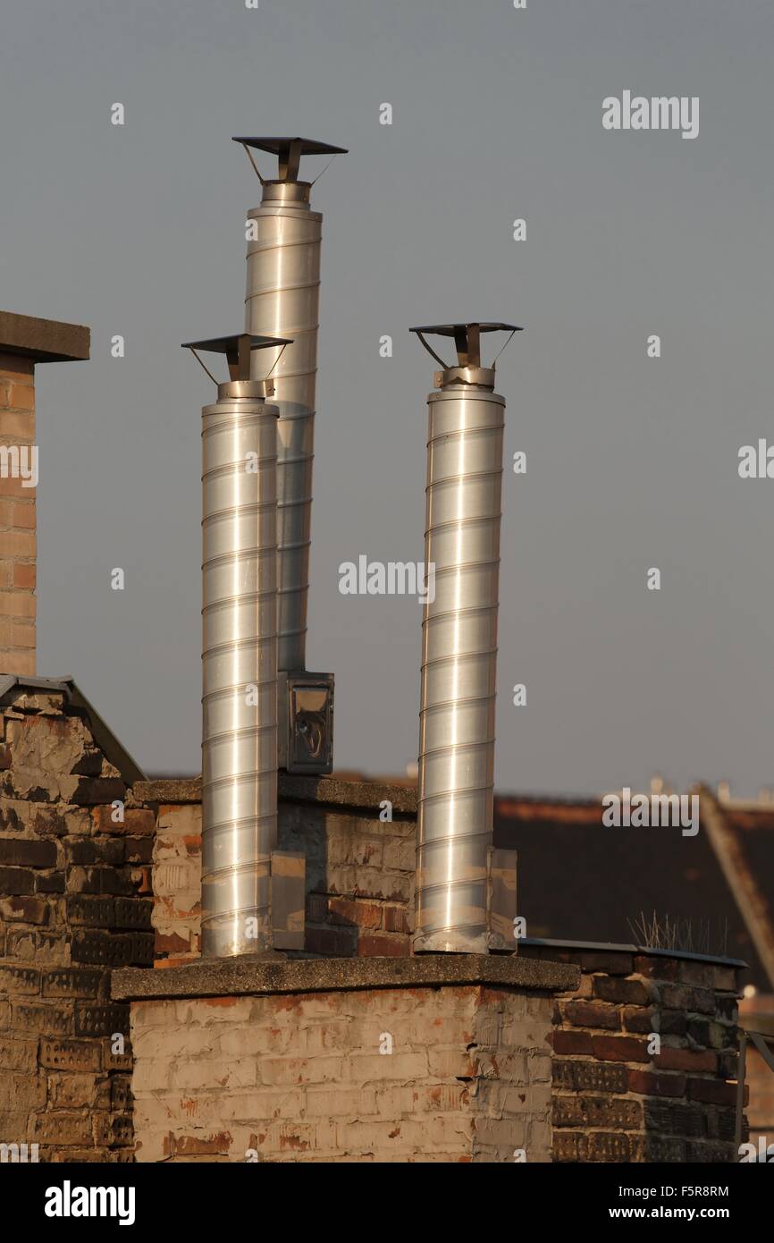 Roofs and chimneys Stock Photo - Alamy