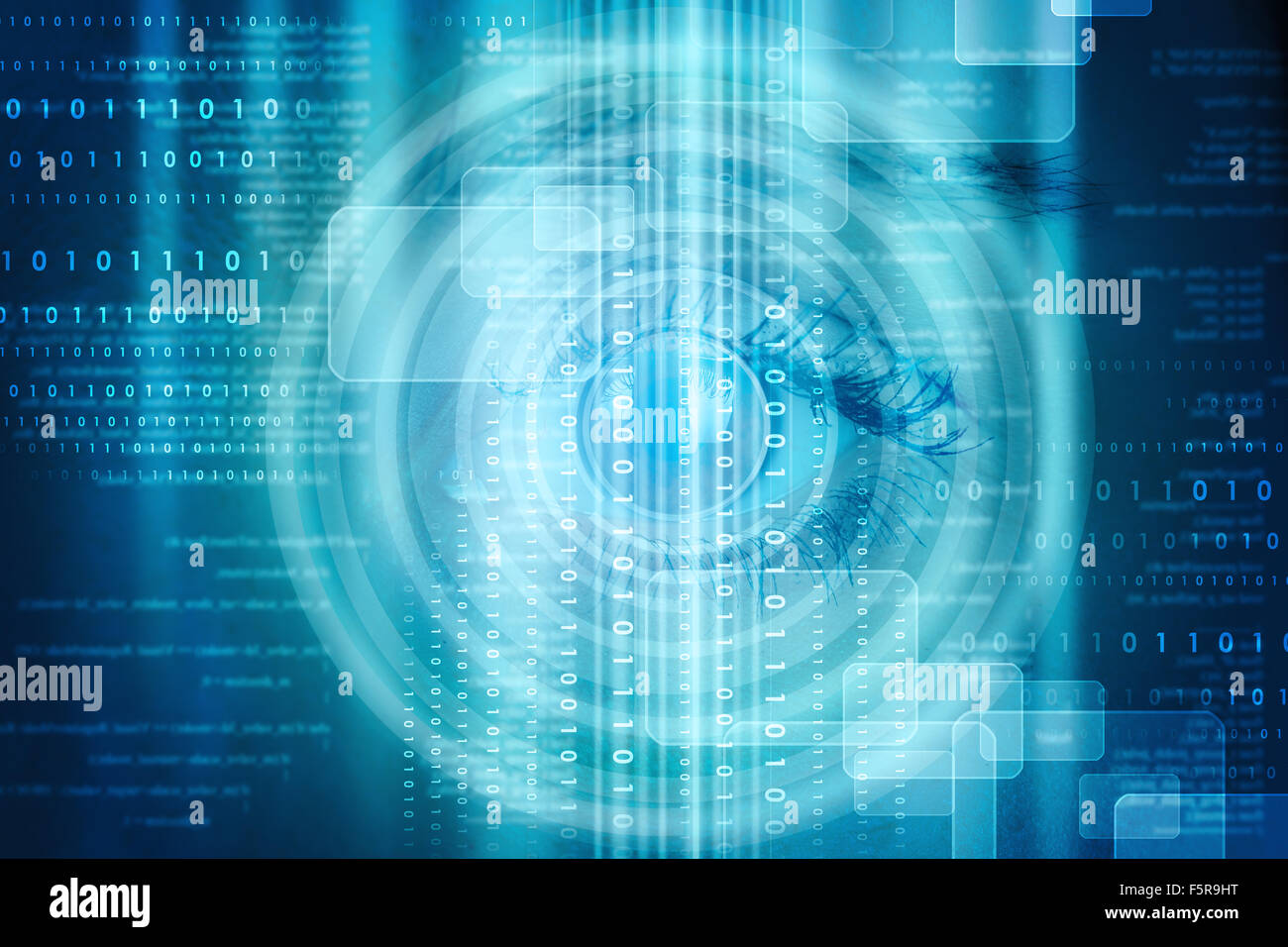 Abstract background with human eye and numbers Stock Photo - Alamy