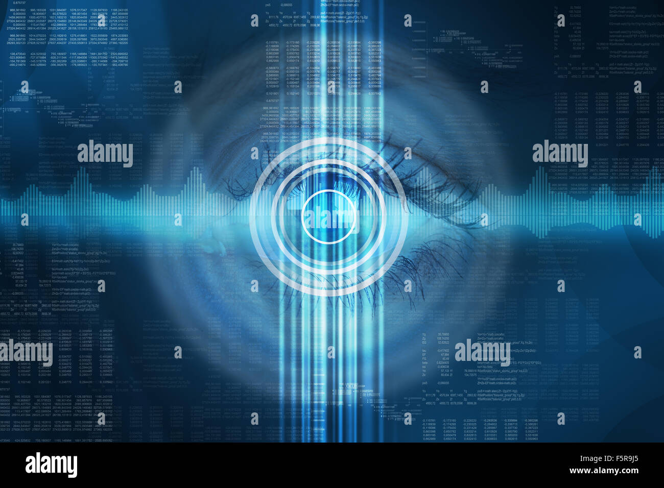 Abstract background with human eye and graphs Stock Photo - Alamy