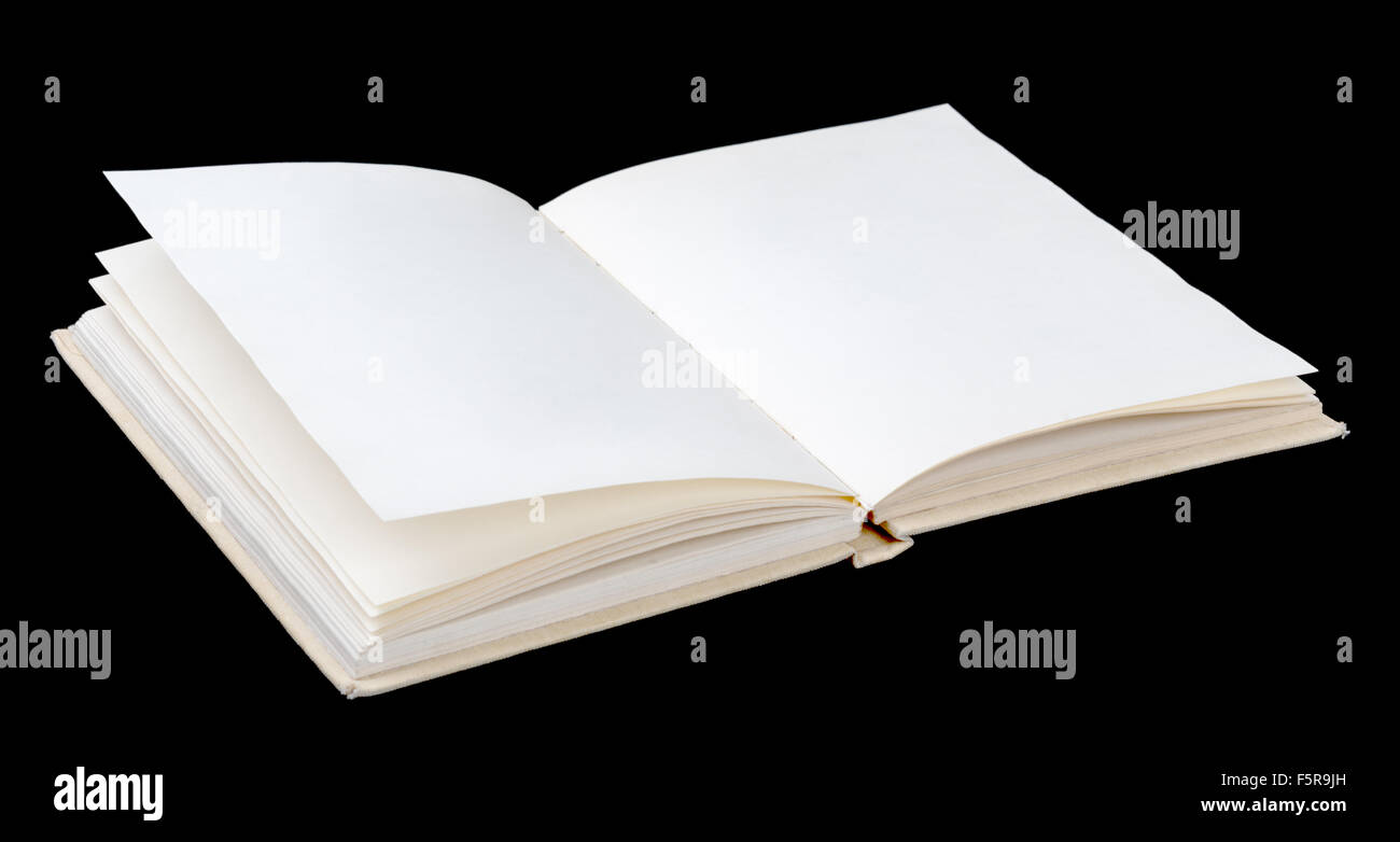 Open book with empty leaves Stock Photo - Alamy