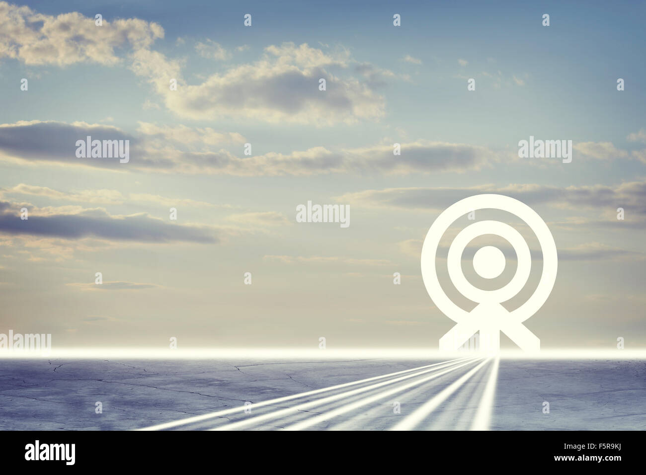 Abstract background with goal and arrow Stock Photo - Alamy