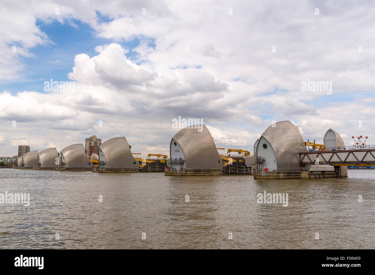 The Thames Barrier in London England. The Thames Barrier is the world's ...