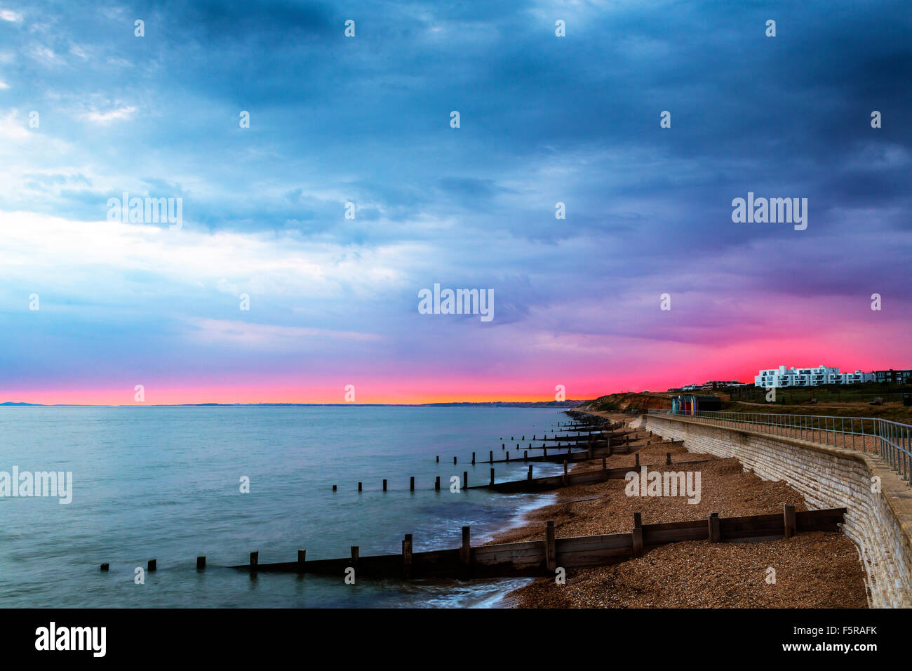 Sunset from Milford on Sea, Hampshire, England, UK Stock Photo - Alamy