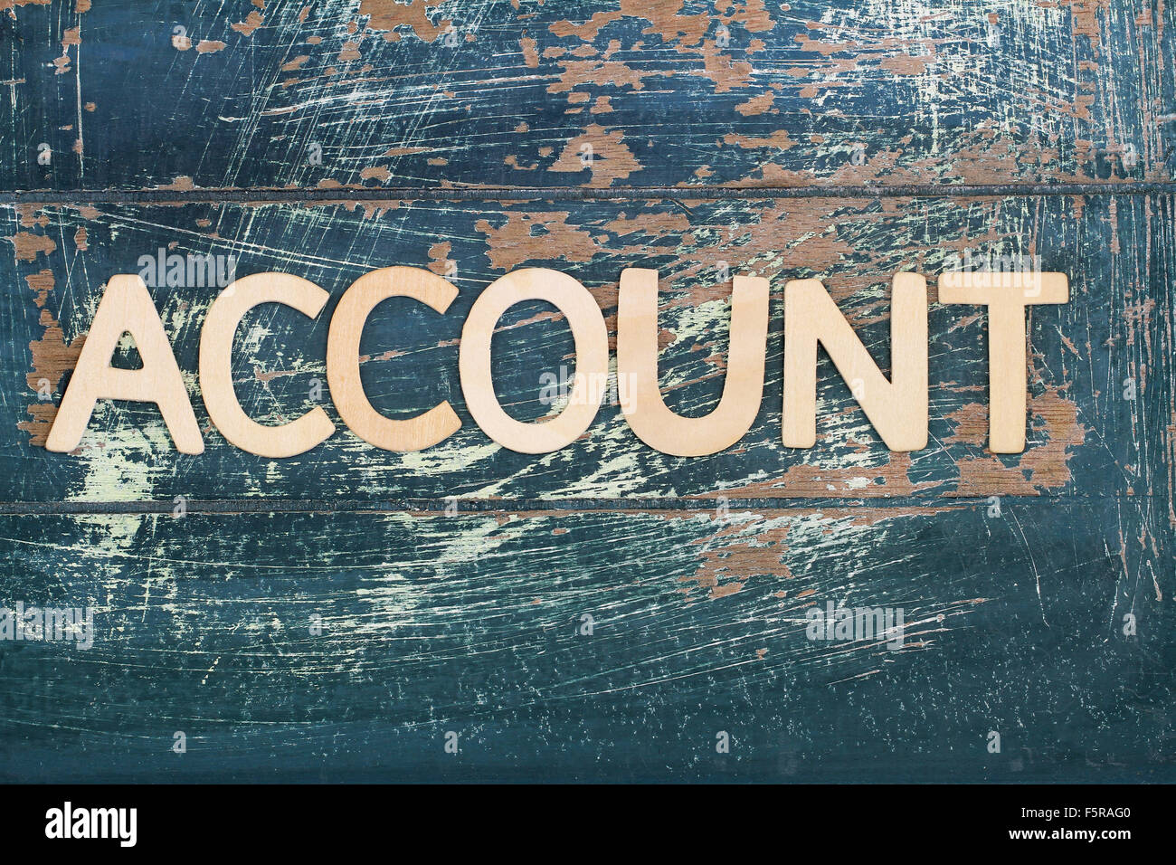 Word account written with wooden letters on rustic surface Stock Photo ...