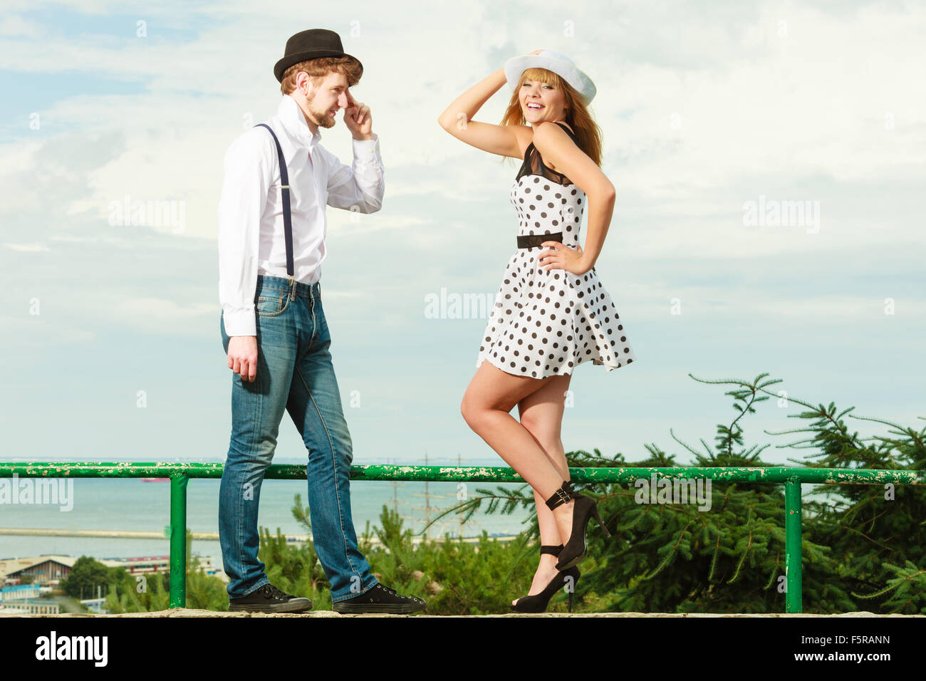 Summer holidays love relationship and dating concept - romantic playful ...