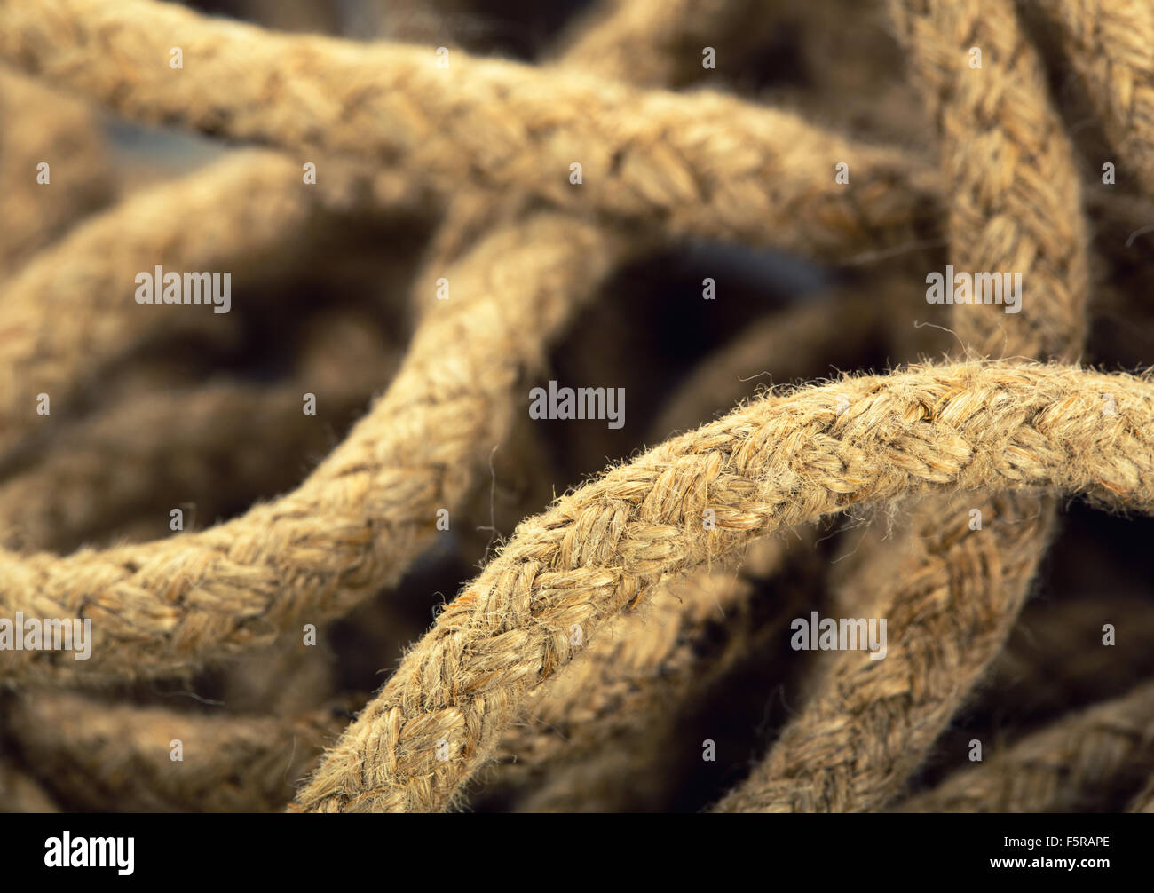 Macro view of old rope Stock Photo - Alamy