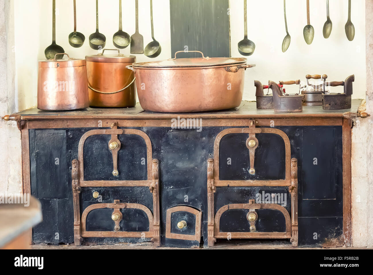Old kitchen interior with furnace hi-res stock photography and images ...