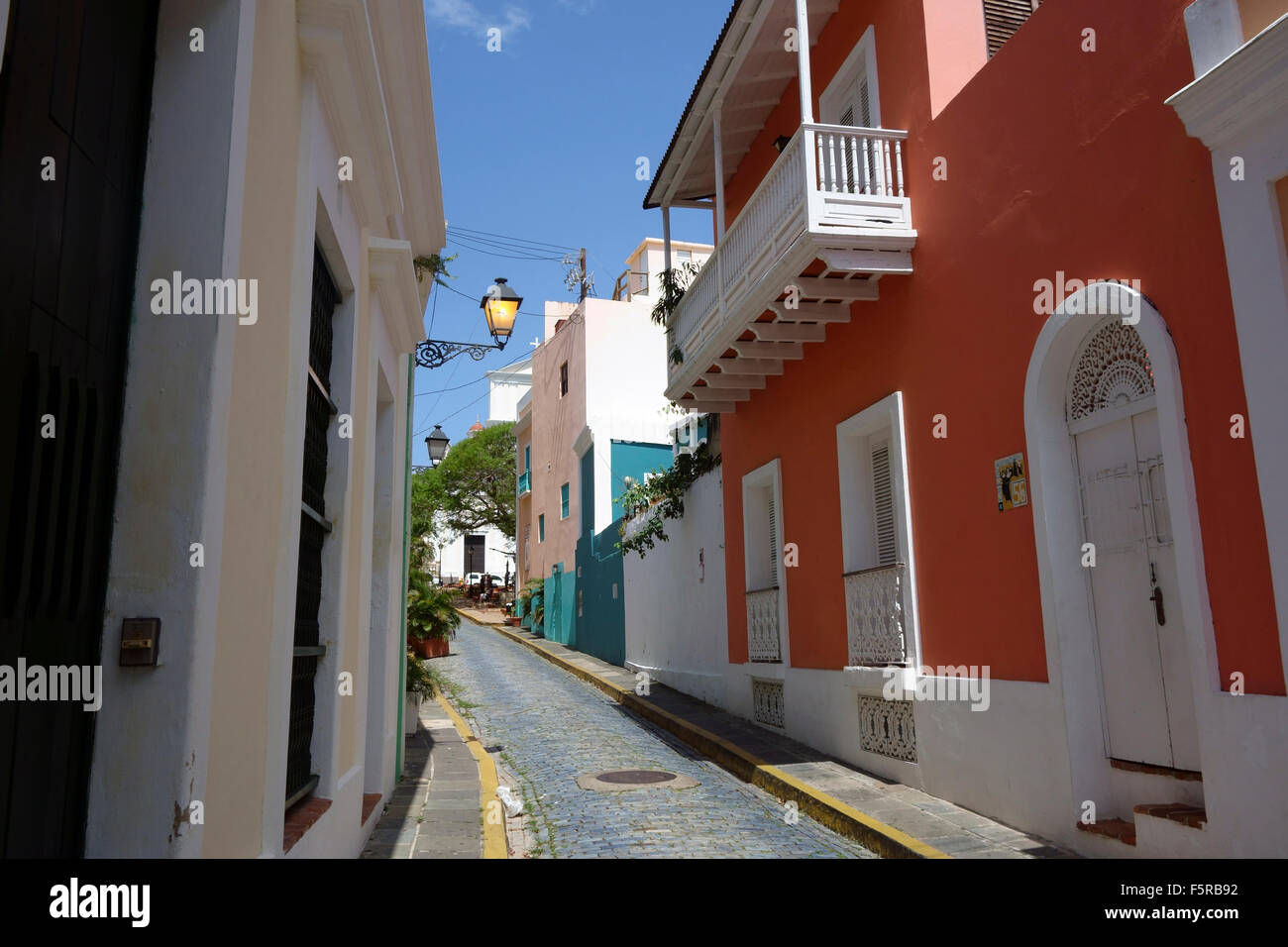 Colonial buildings, old town, San Juan, Puerto Rico, Caribbean Stock ...