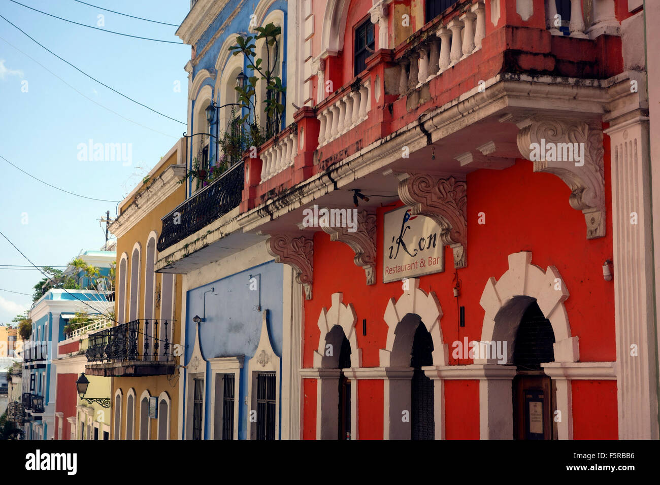 Colorful buildings in Old San Juan, Puerto Rico, Caribbean Stock Photo ...