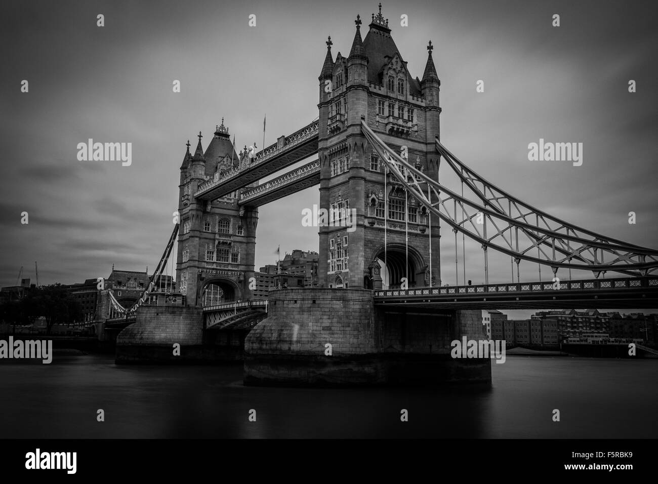 Two towers bridge Black and White Stock Photos & Images - Alamy