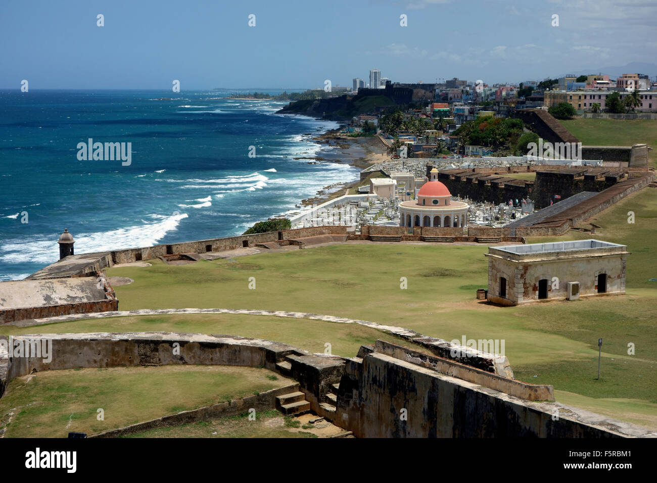 View over Old San Juan from El Morro Fort, San Juan, Puerto Rico ...