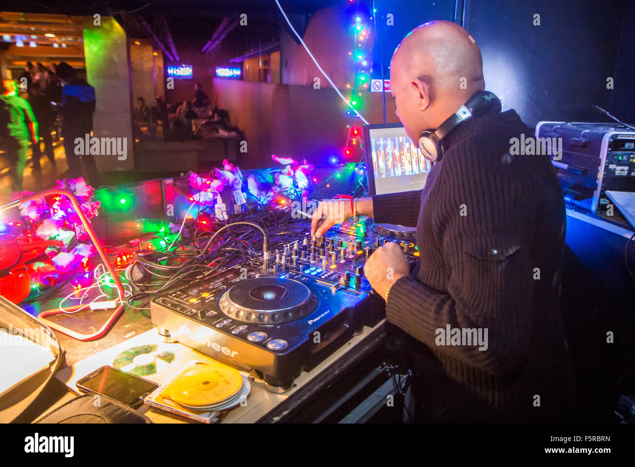 DJ at the decks Stock Photo - Alamy