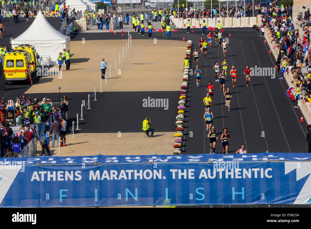 Athens, Greece. 08th Nov, 2015. Athletes enter the stadium and heading ...
