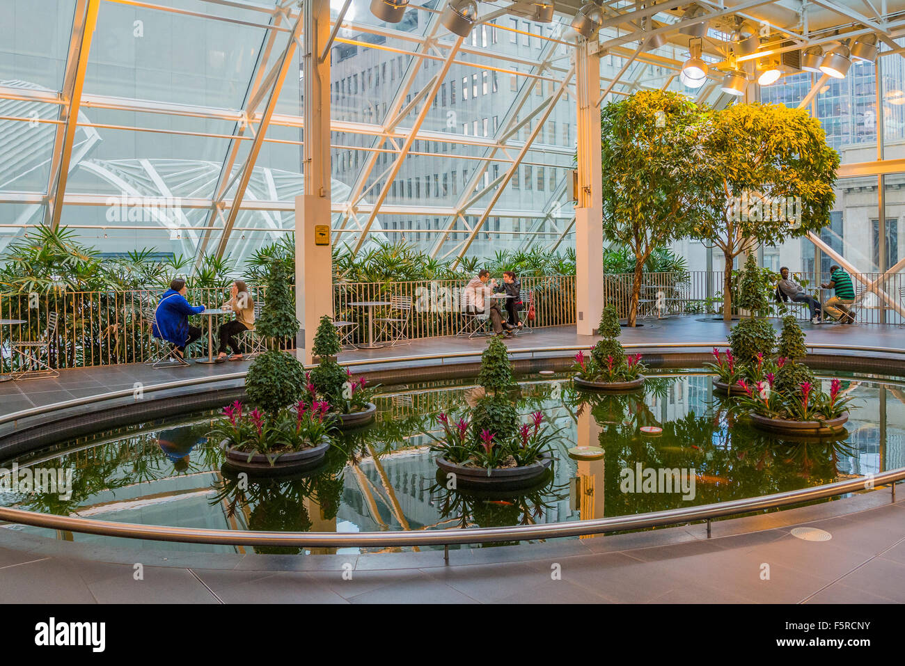 The Devonian Gardens, year round indoor Park, Calgary, Alberta, Canada ...