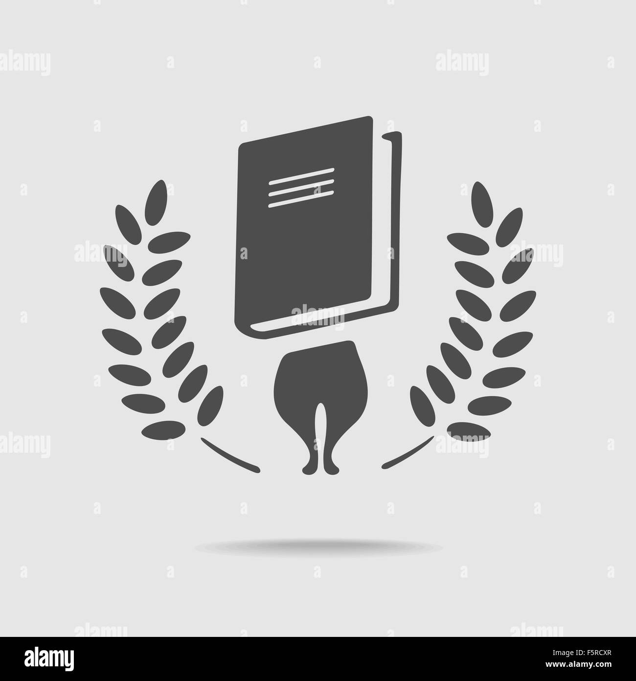 Symbol Book and Pen Stock Vector Image & Art - Alamy
