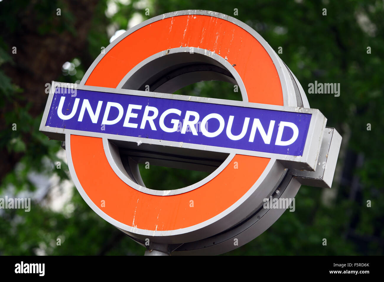 Color image of a dirty underground subway sign in London, UK Stock ...