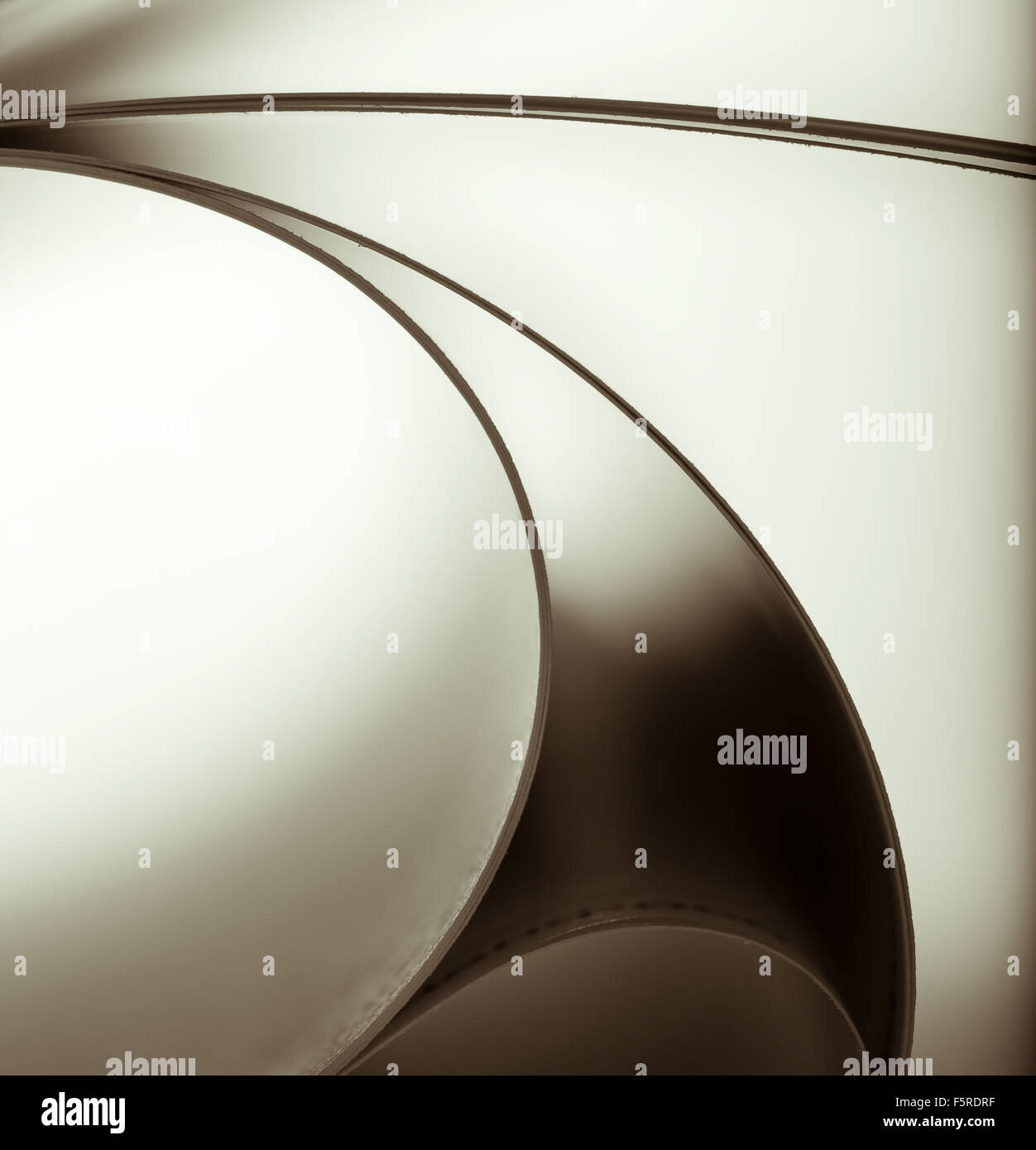 Macro view of abstract paper curves. Toned Stock Photo - Alamy