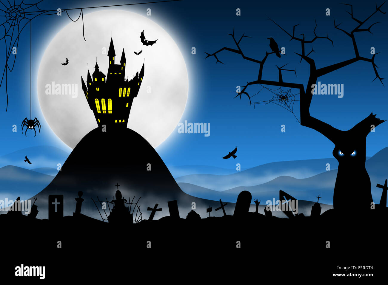 Haunted castle night hi-res stock photography and images - Alamy