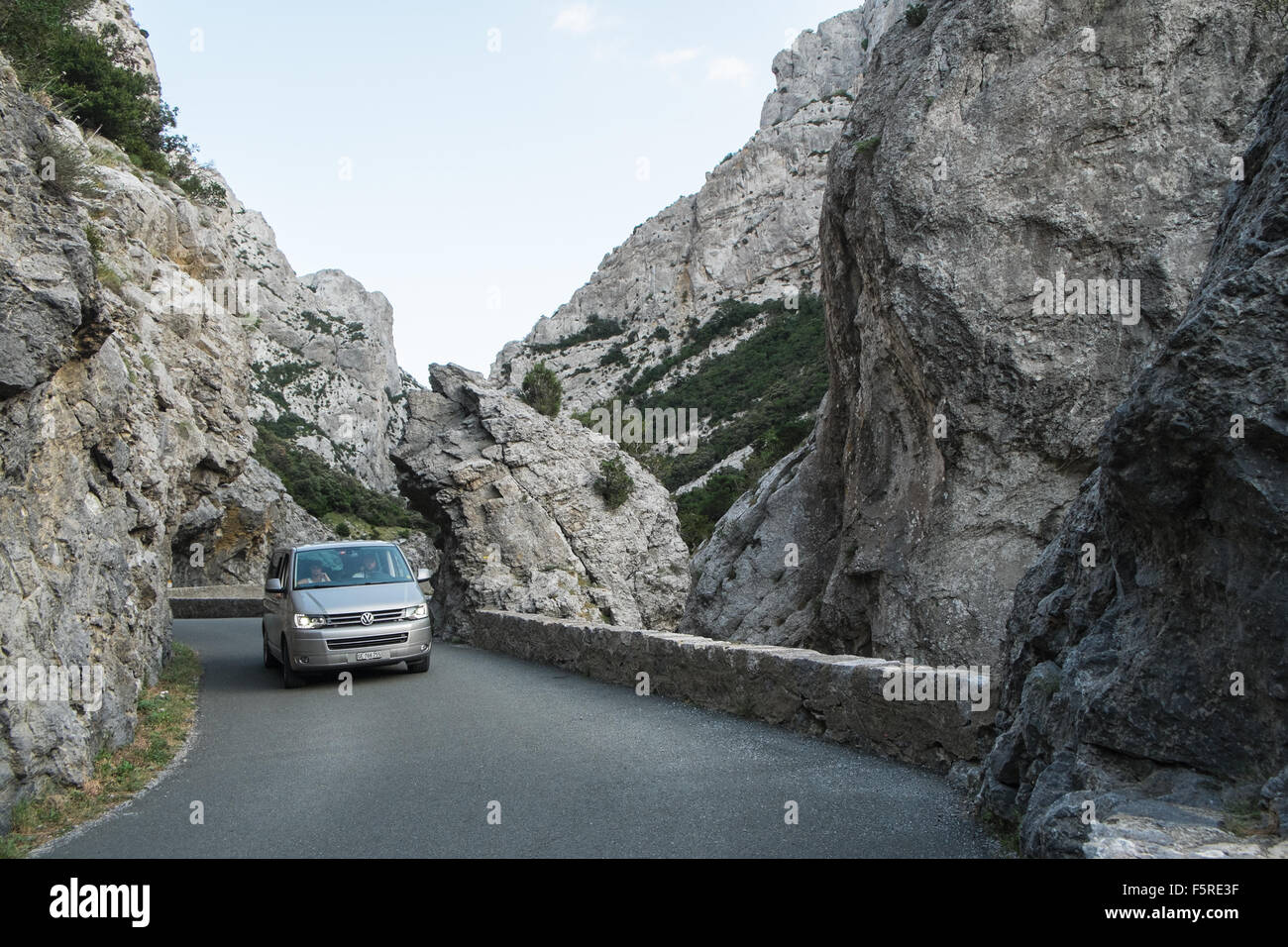 car,vehicle,on,winding,windy,road,Narrow road south of Quillan in Aude ...