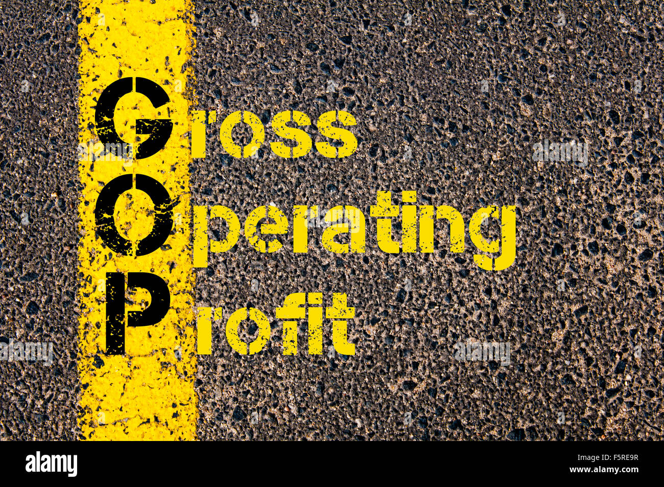 Concept image of Business Acronym GOP as Gross Operating Profit written ...