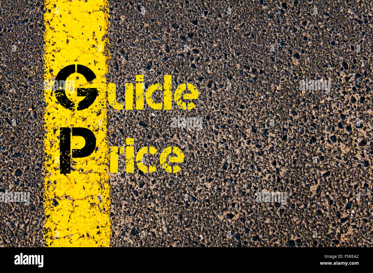 Concept image of Business Acronym GP as Guide Price written over road ...