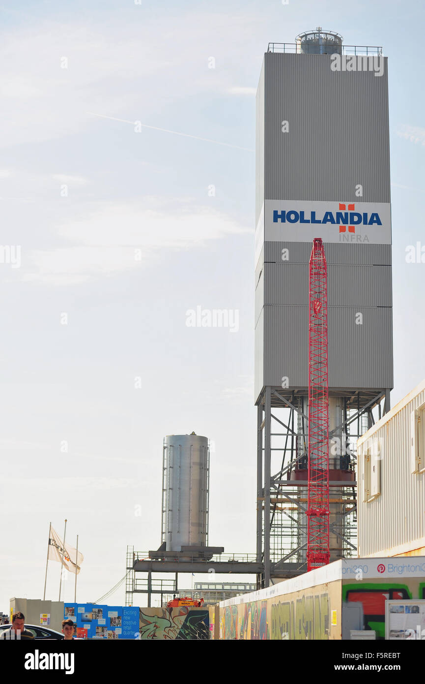 The i360 observation tower which is being constructed on the seafront ...