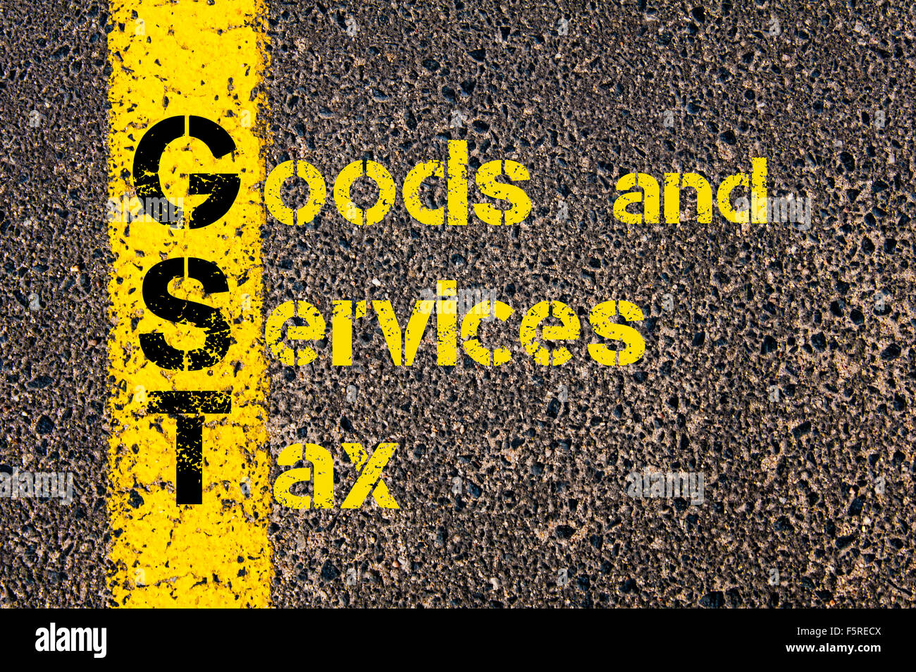Concept image of Business Acronym GST as Goods and Services Tax written ...