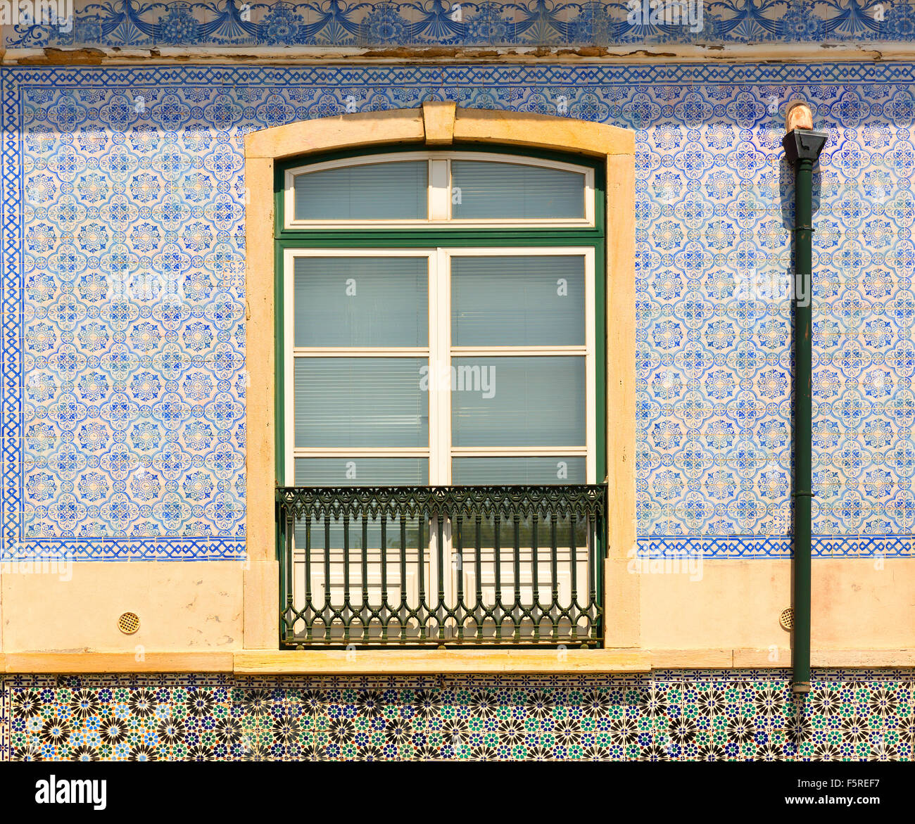 Decorated window with balcony close up Stock Photo - Alamy
