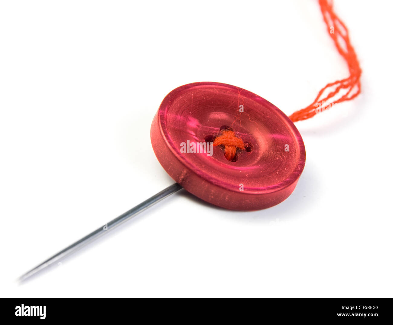 Sewing needle with button Stock Photo - Alamy
