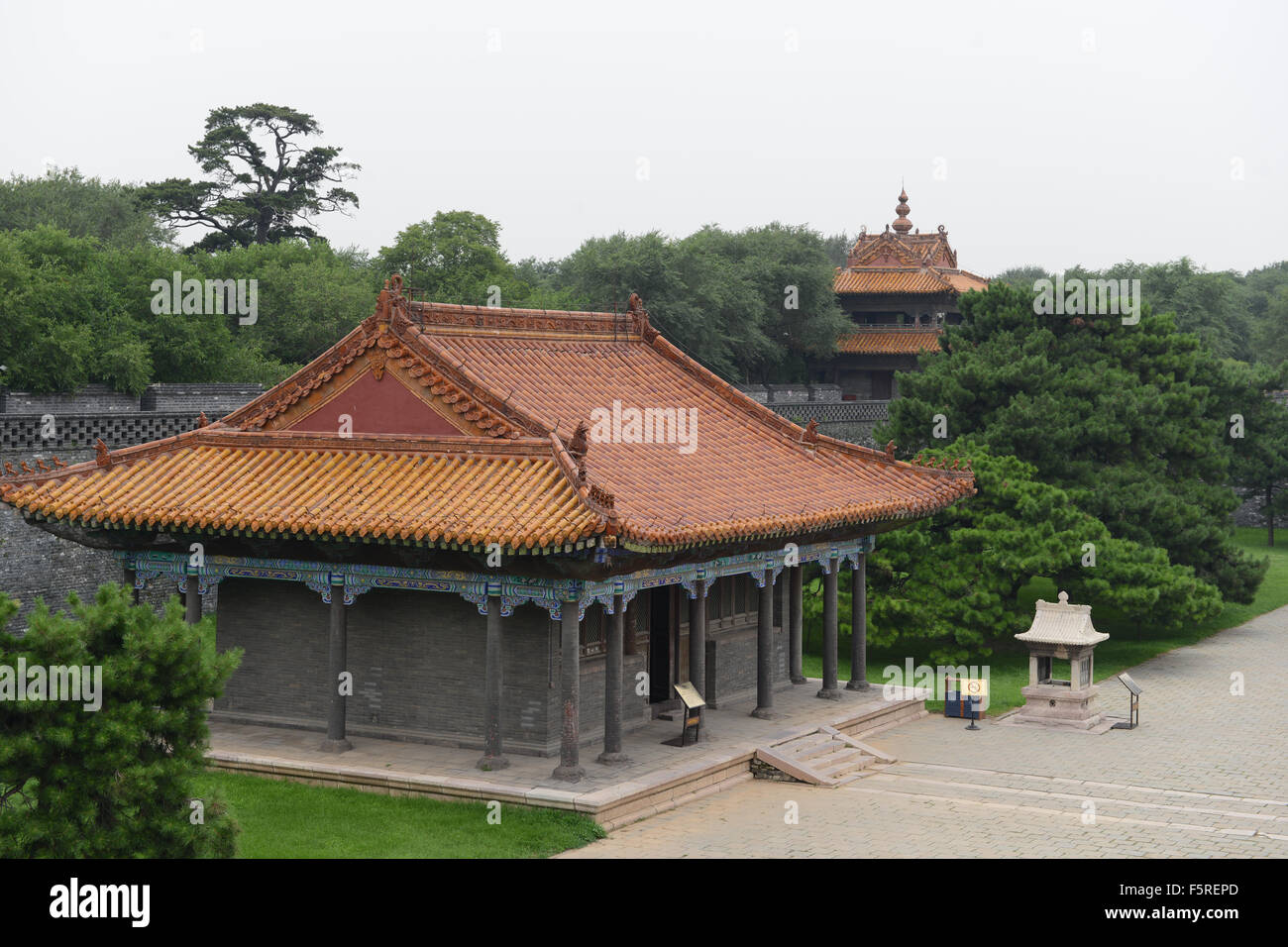 Chinese ancient building with trees Stock Photo - Alamy