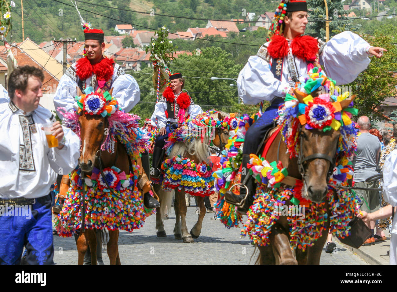 The Ride of the Kings. Traditional folklore festival, Vlcnov, UNESCO ...