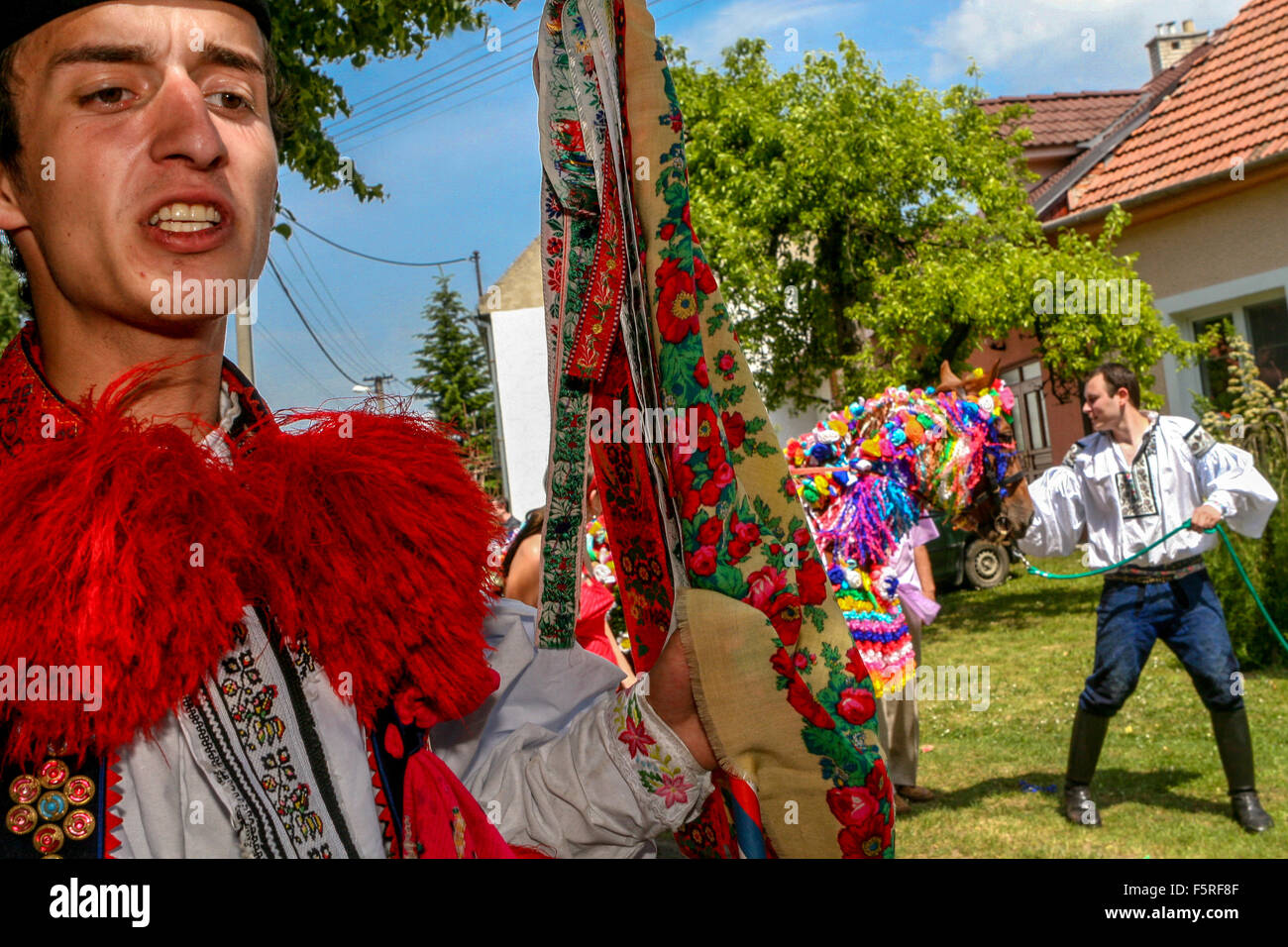 The Ride of the Kings. Traditional folklore festival, Vlcnov, UNESCO ...
