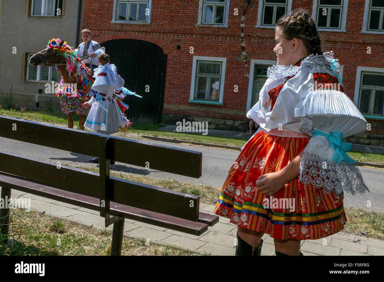 The Ride of the Kings. Traditional folklore festival, Vlcnov, UNESCO ...