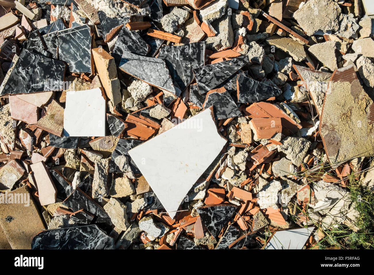 Heap of rubble with all sorts of construction materials Stock Photo - Alamy