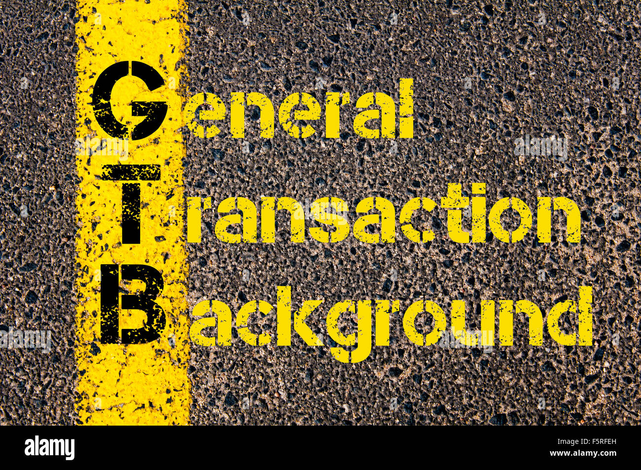 Concept image of Business Acronym GTB as General Transaction Background ...