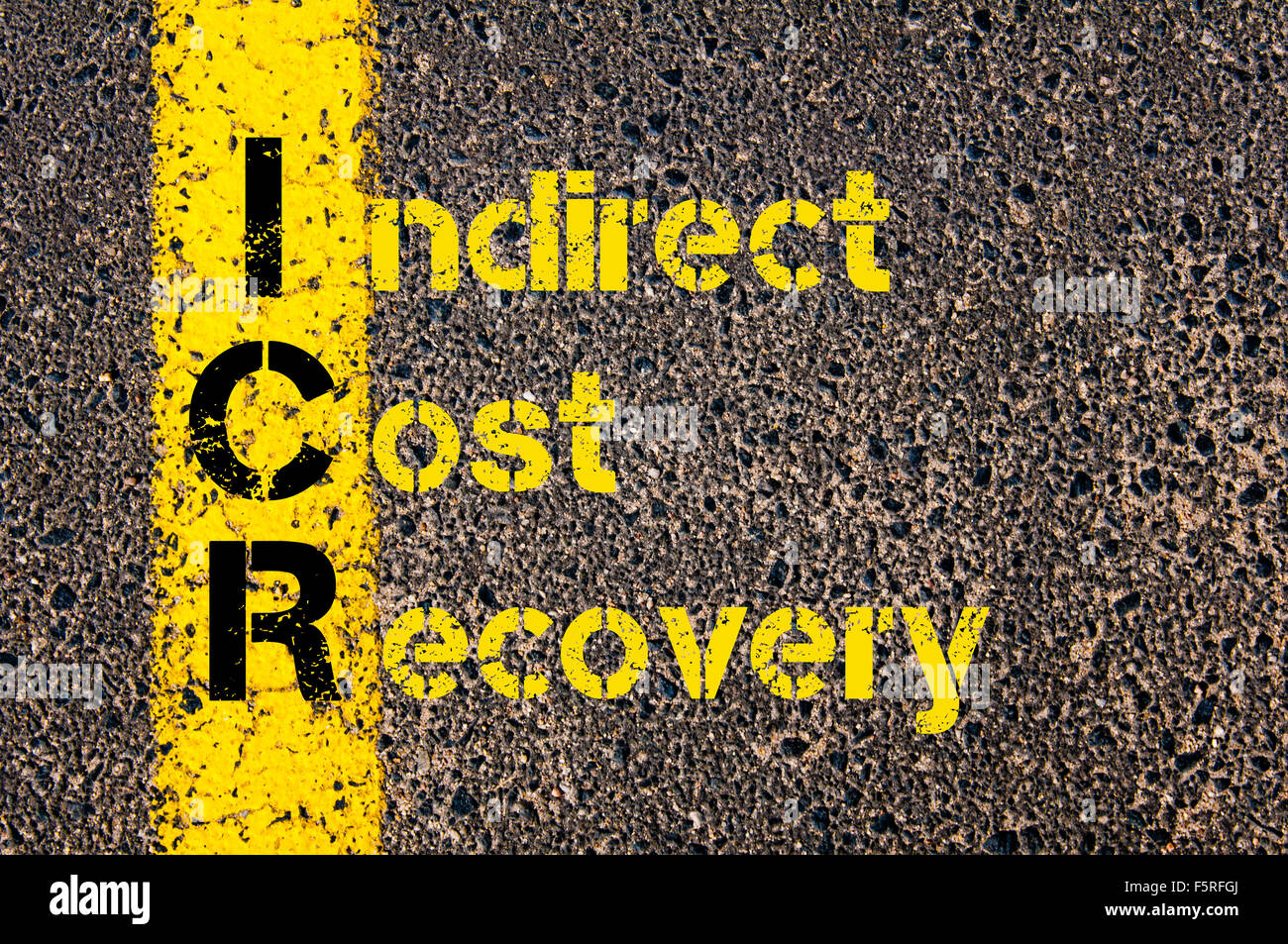 Concept image of Business Acronym ICR as Indirect Cost Recovery written ...