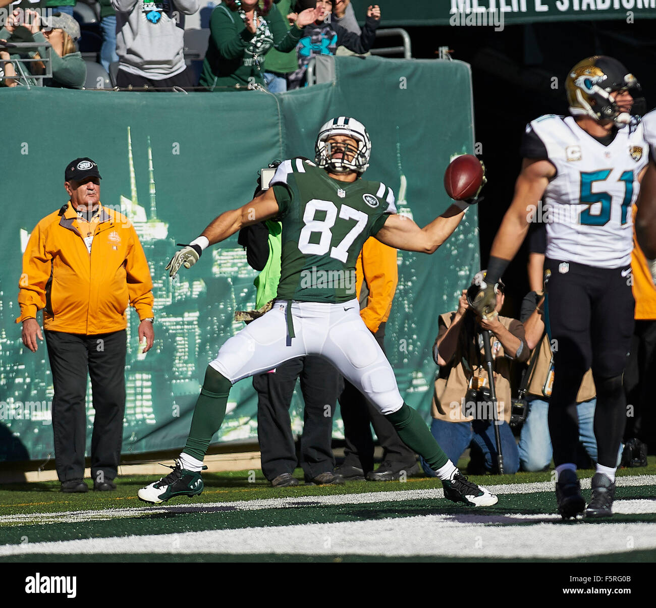 East Rutherford, New Jersey, USA. 8th Nov, 2015. Jets wide receiver ...