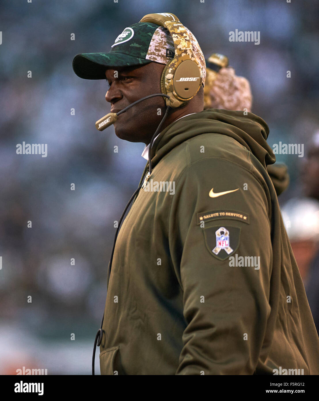 East Rutherford, New Jersey, USA. 8th Nov, 2015. Jets' head coach Todd ...