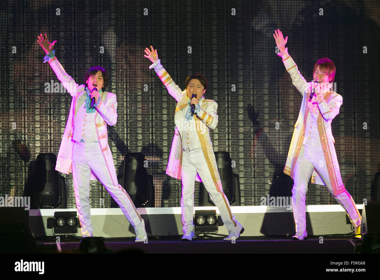 Members of the traditional Japanese song ''enka'' trio Hayabusa perform ...