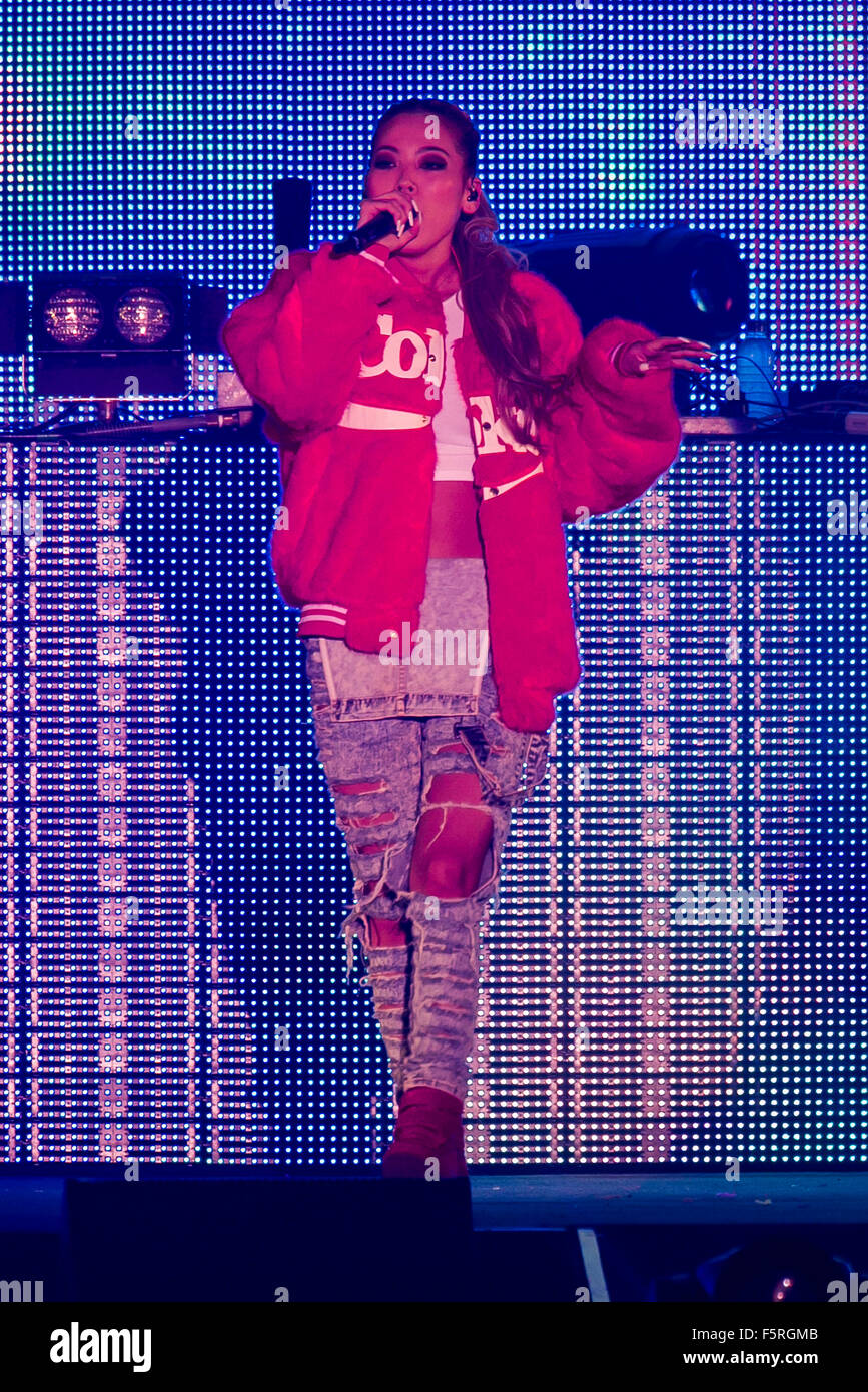 Minami, a member of the Japanese hip hop group Cream performs during ...