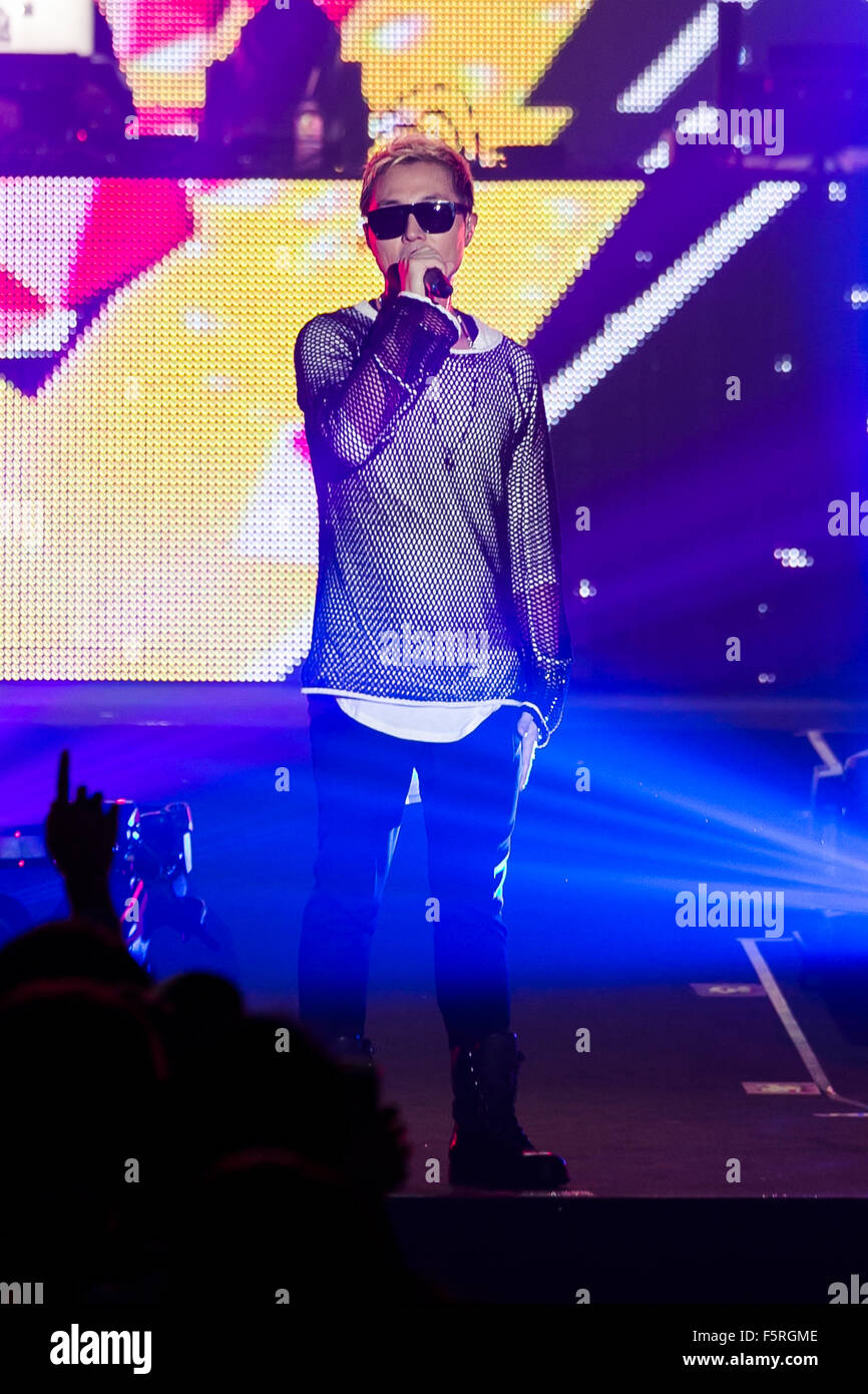 Emcee Verbal, a member of the Japanese hip hop group M-Flo performs ...