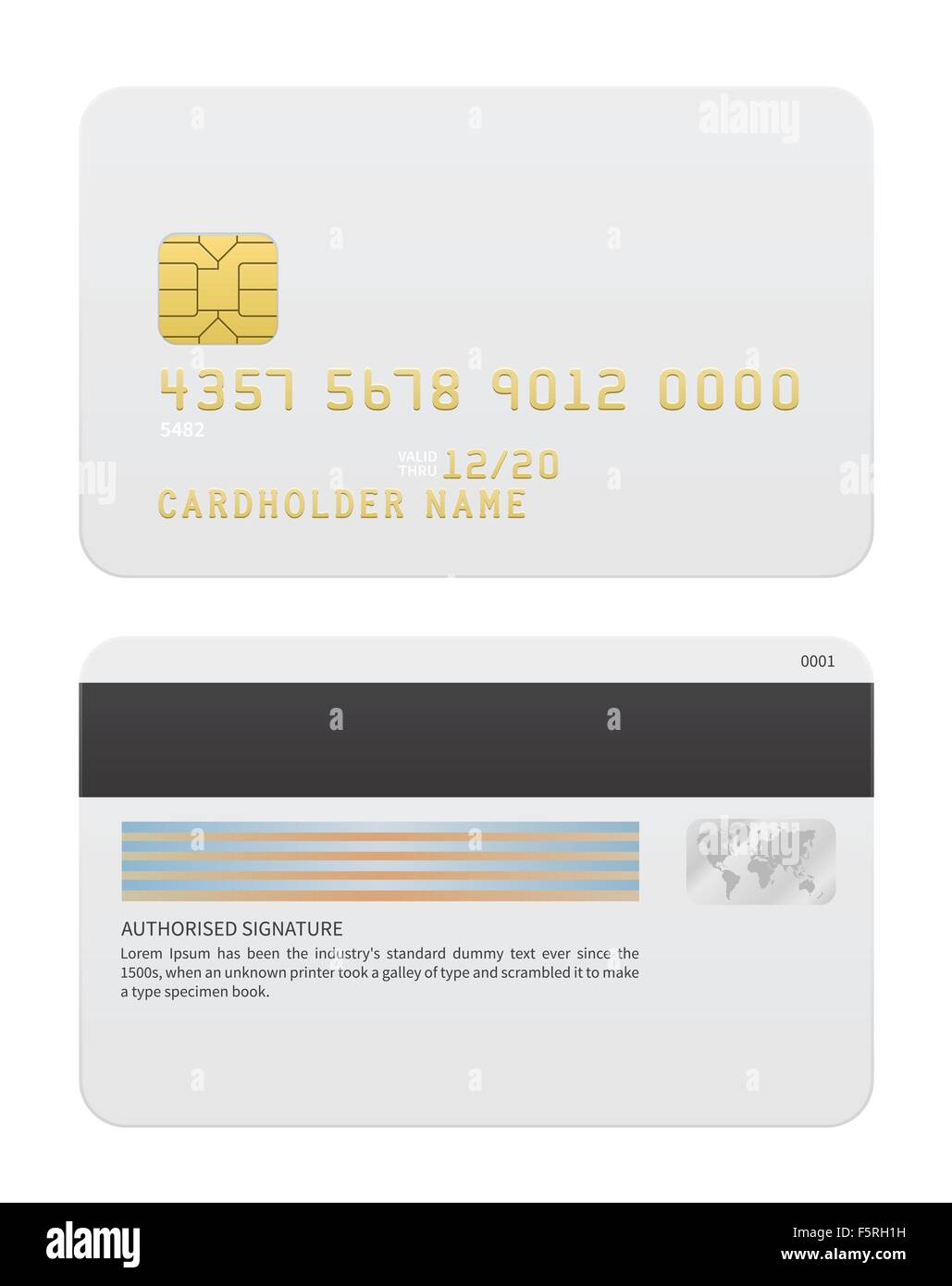 Realistic Vector Credit cards isolated on white background Stock Vector ...