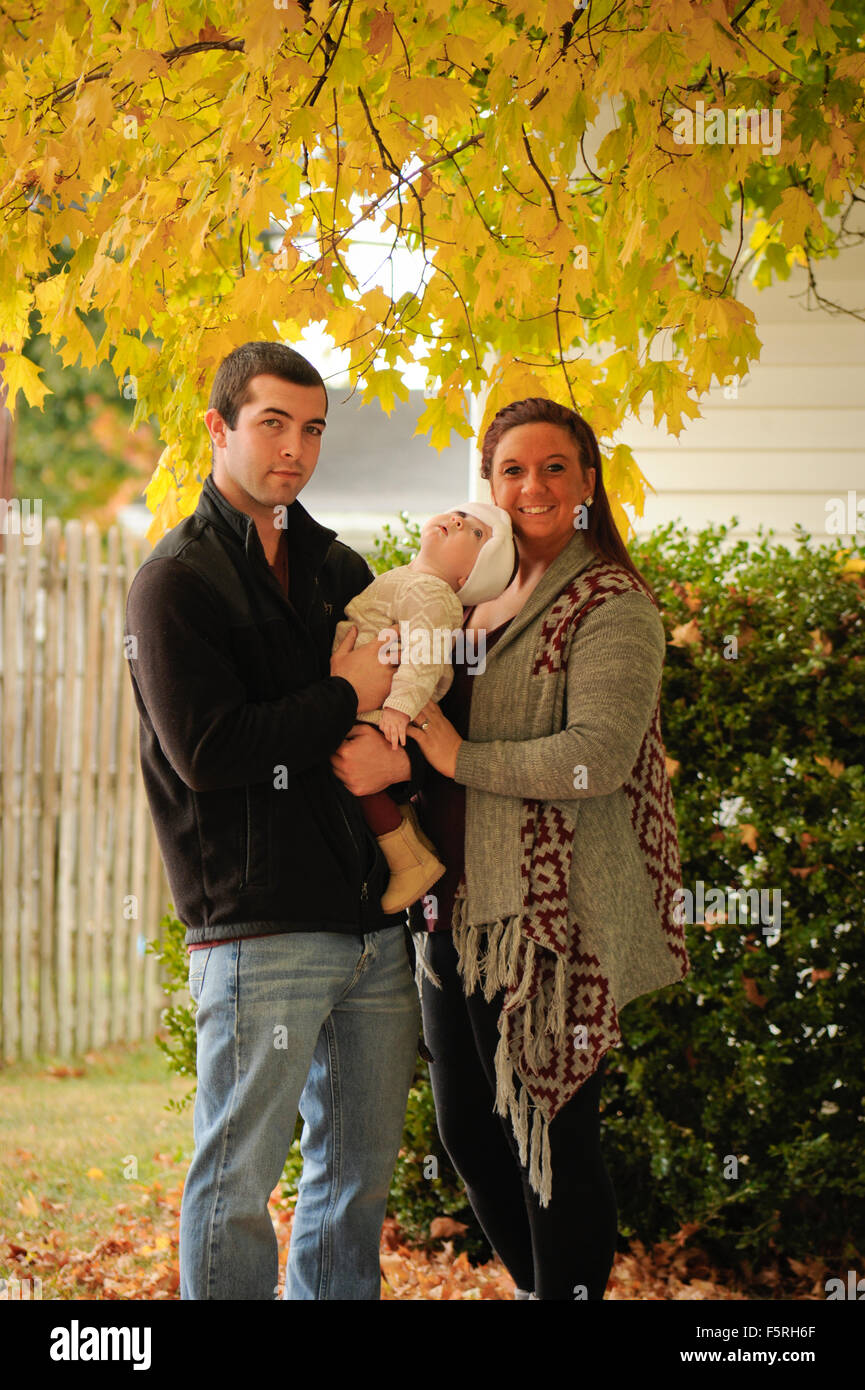 Family portrait of 18 year old teenagers with new baby girl Stock Photo ...