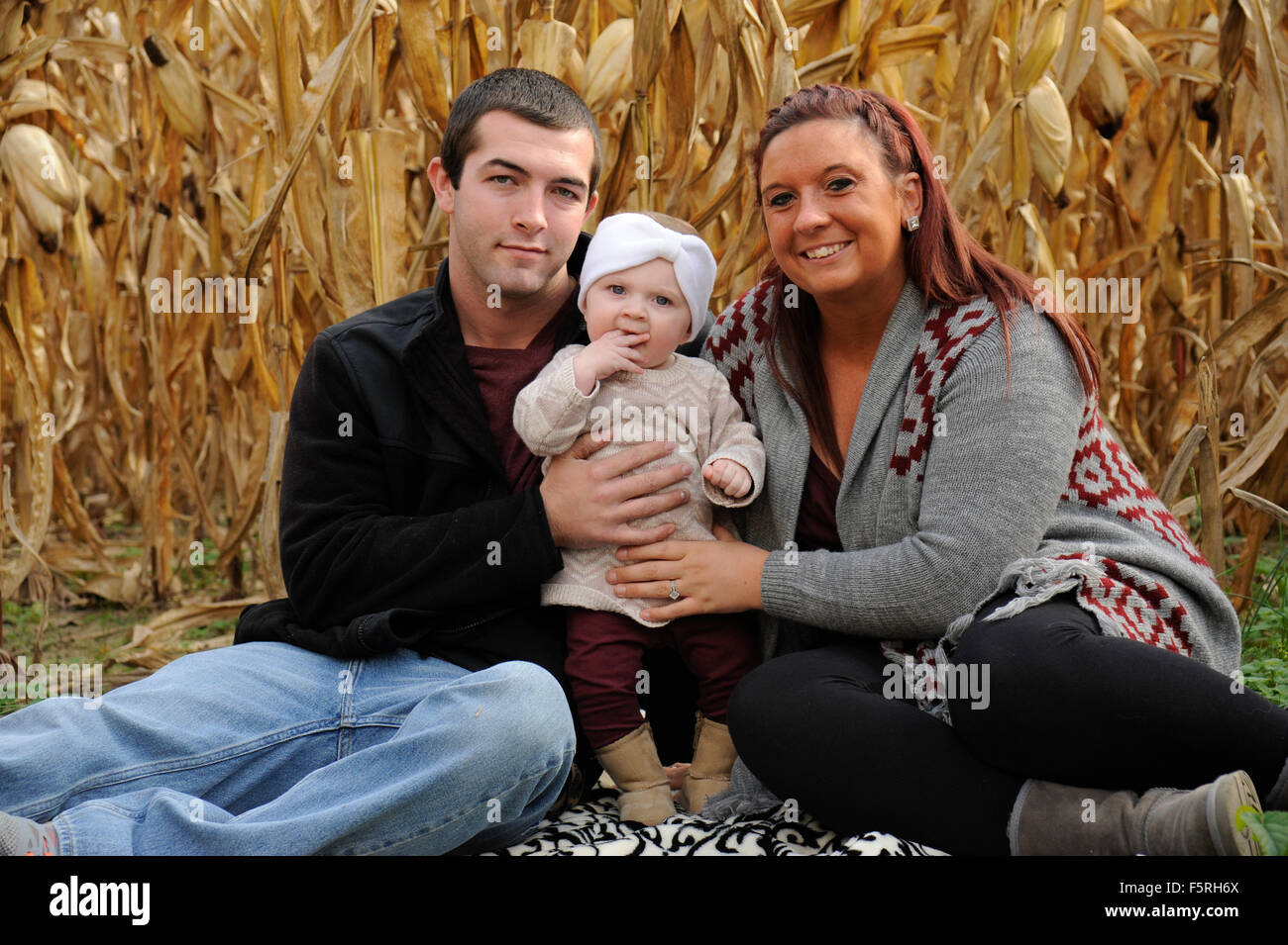 Family portrait of 18 year old teenagers with new baby girl Stock Photo ...