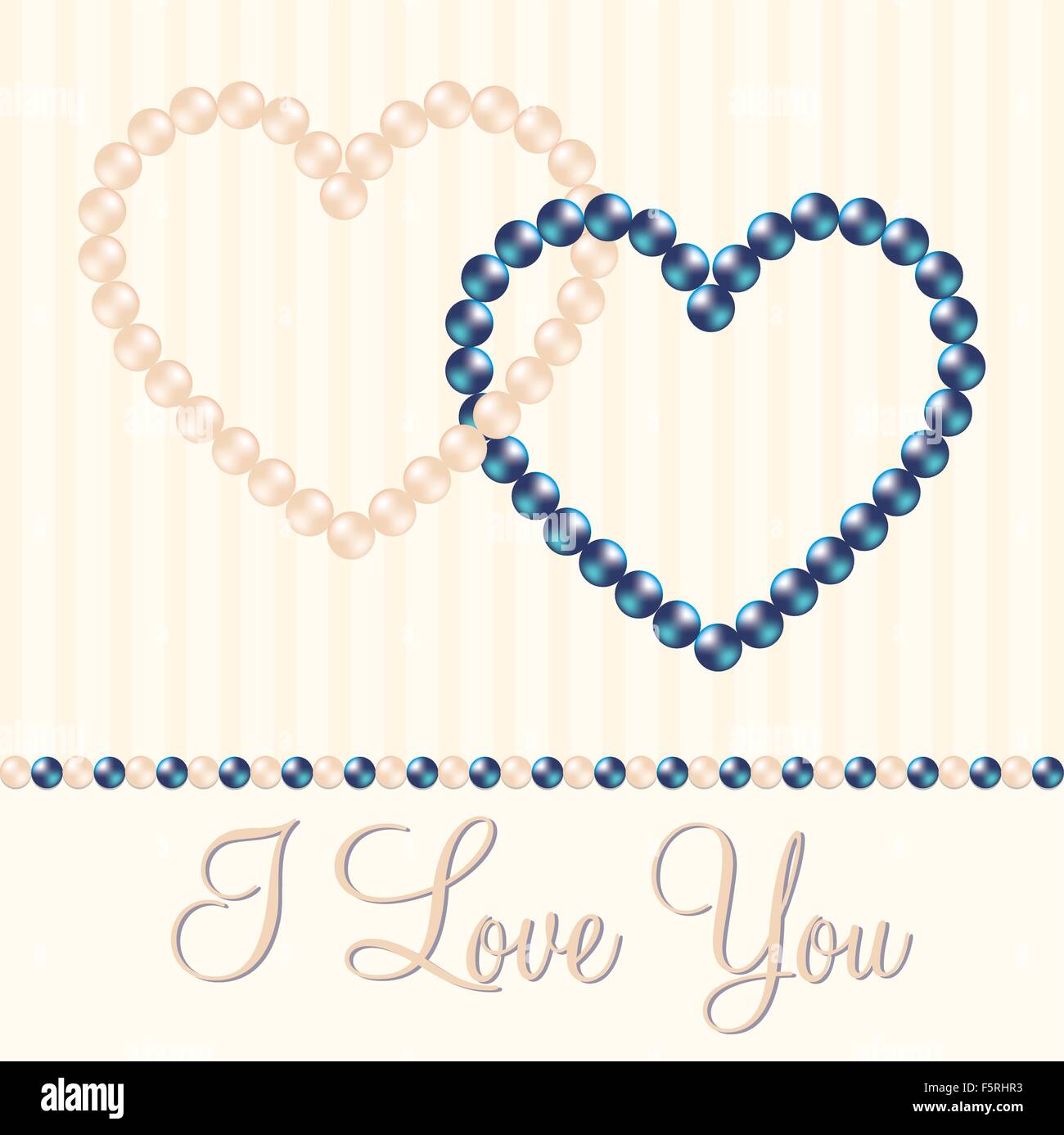 Pearl heart card in vector format Stock Vector Image & Art - Alamy