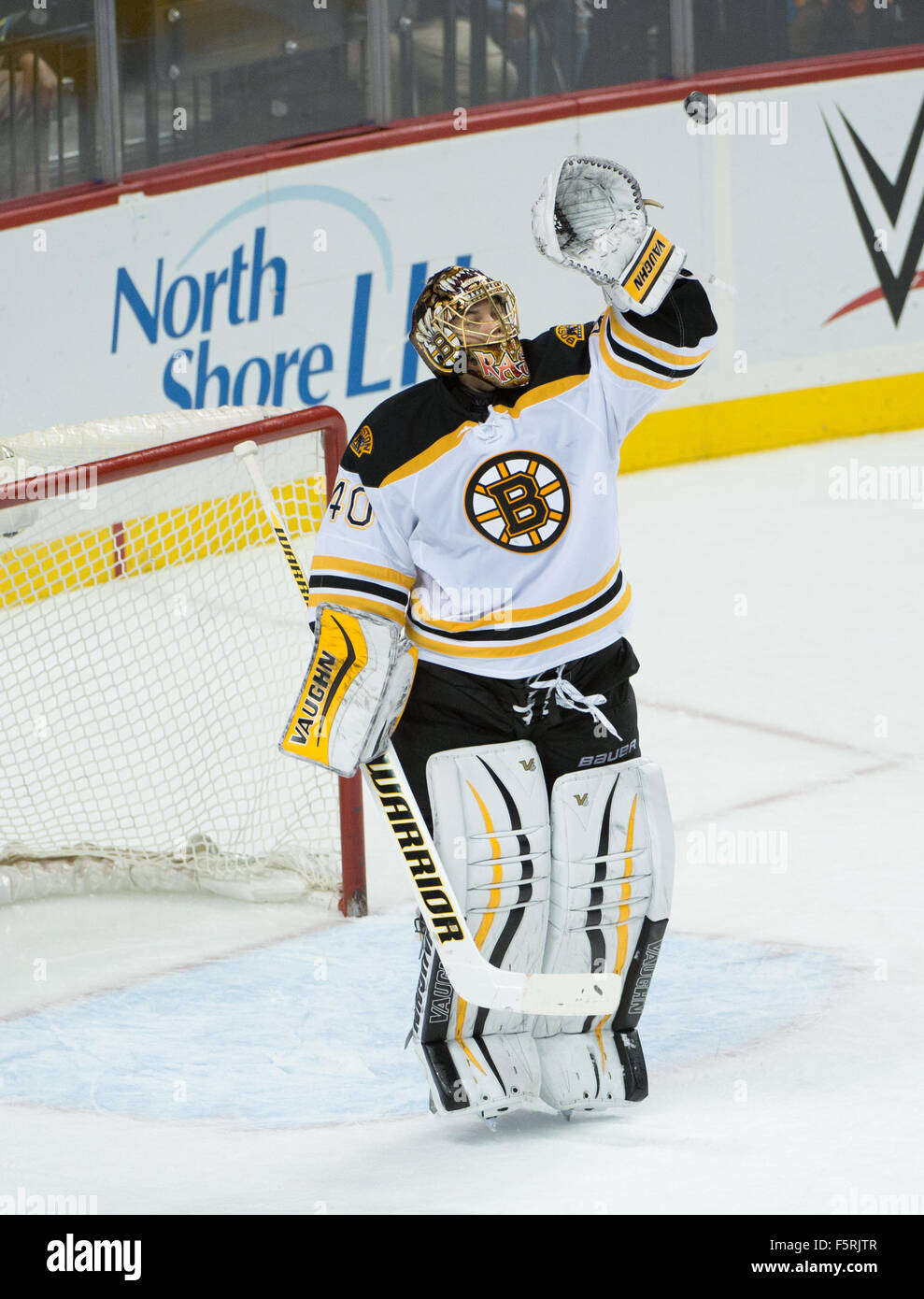 New York, NY, USA. 8th Nov, 2015. Boston Bruins goalie TUUKKA RASK (40 ...