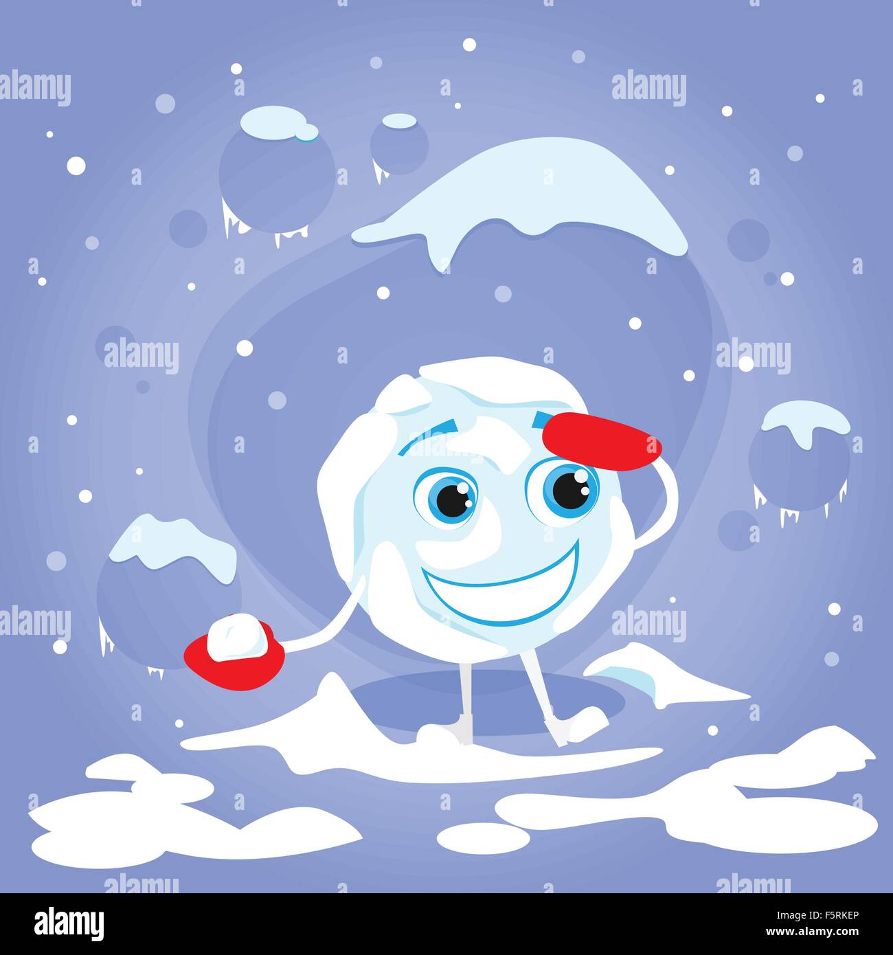 Snowball fight cartoon illustration hi-res stock photography and images ...