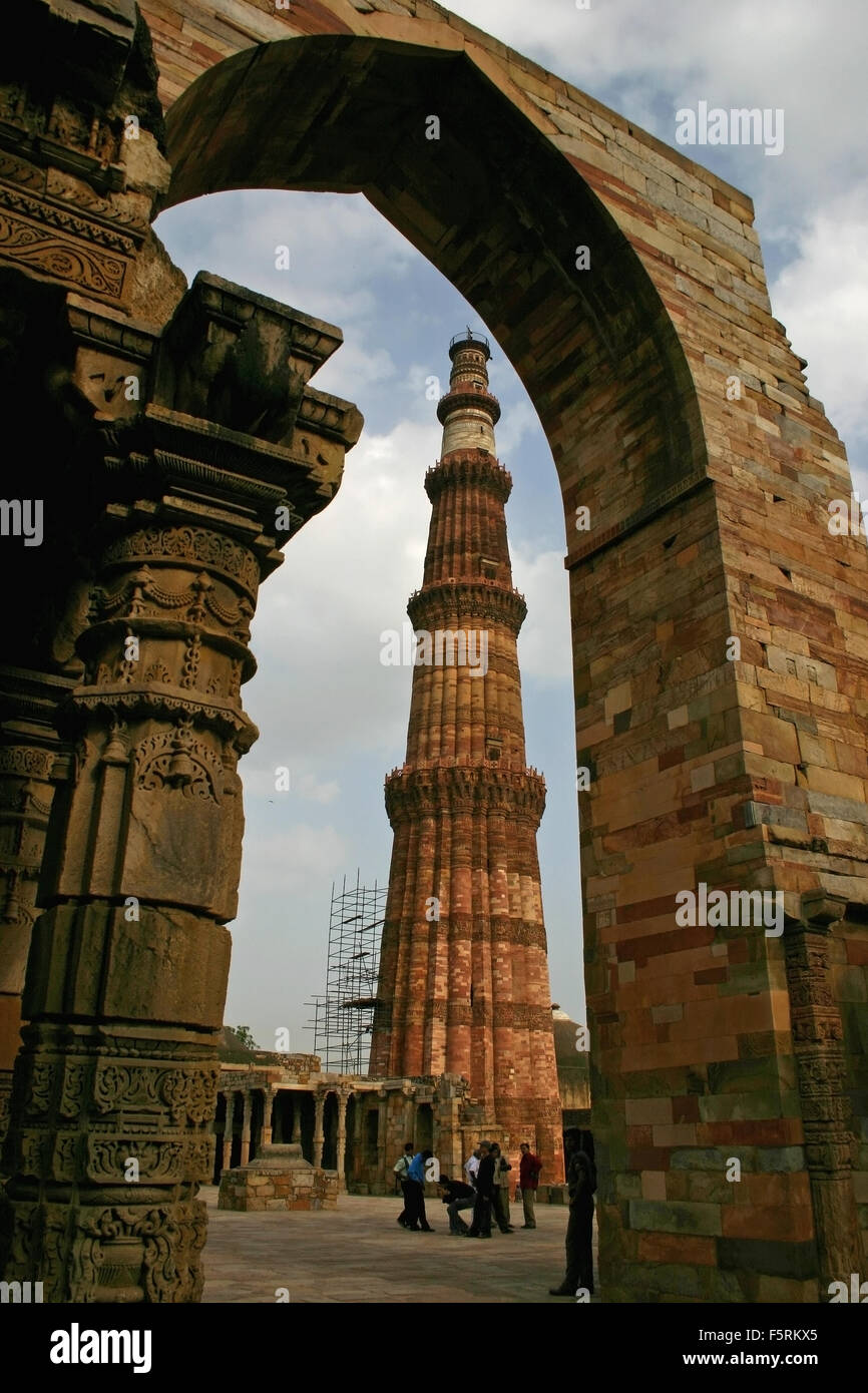 Qutub Minar, the tallest minaret in India, located in Delhi, India ...