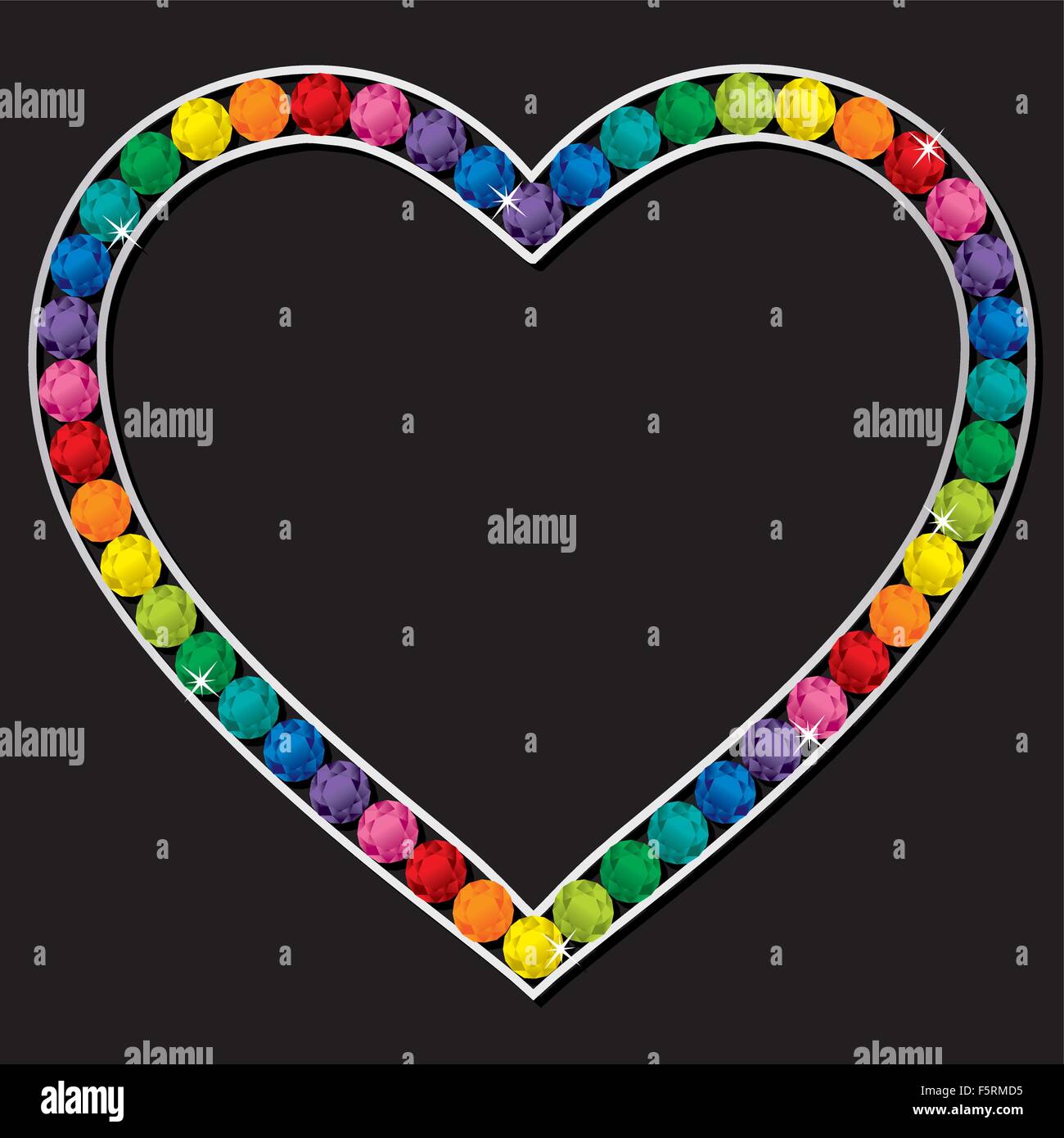 Jewel heart in vector format Stock Vector Image & Art - Alamy