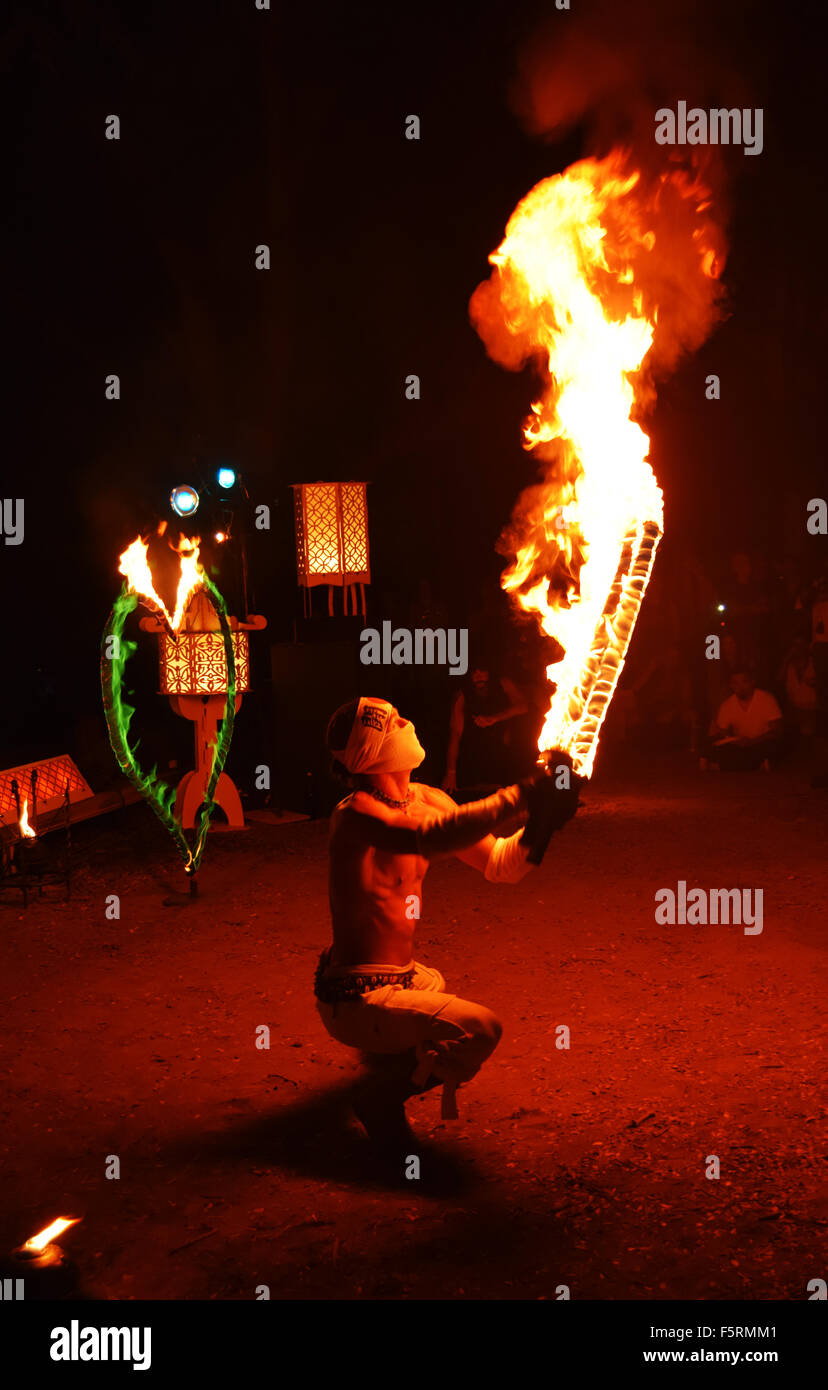 Male fire dancer at art outside hi-res stock photography and images - Alamy